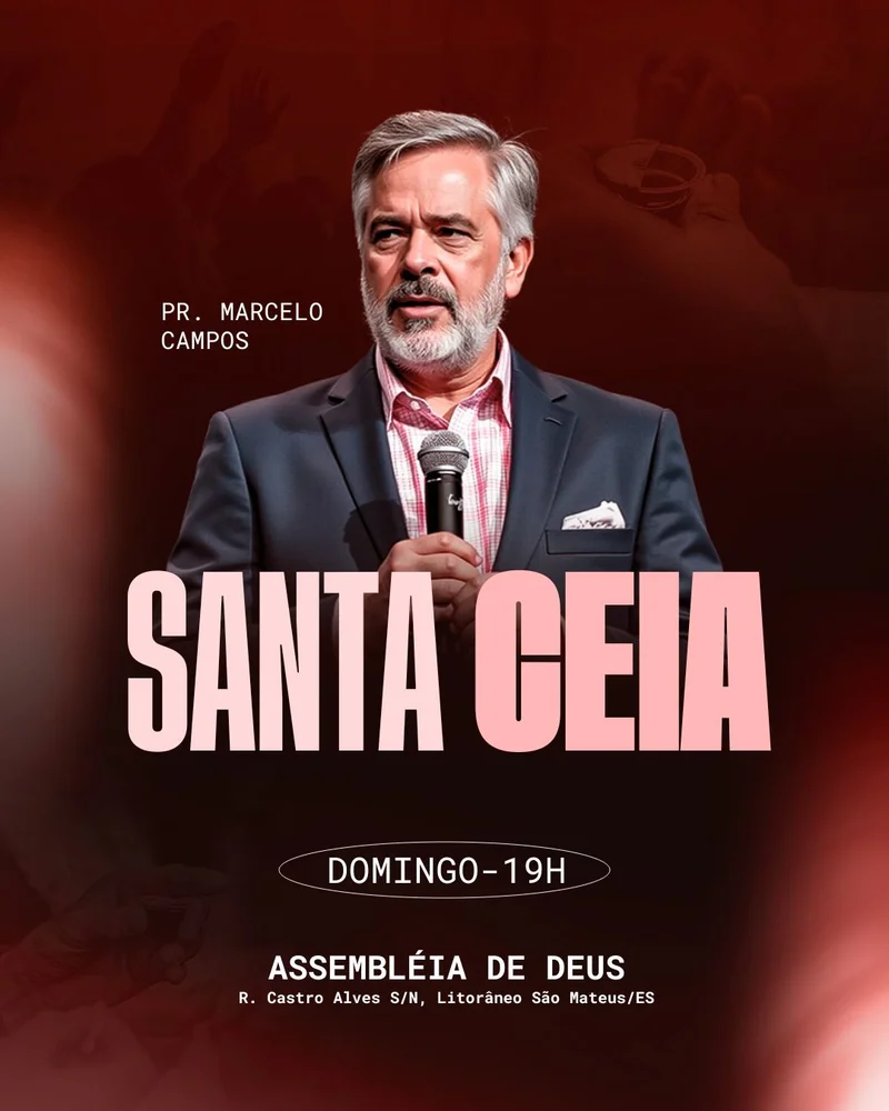 Flyer Cristão | Santa Ceia e Primícias: Renovação Espiritual e Gratidão ...