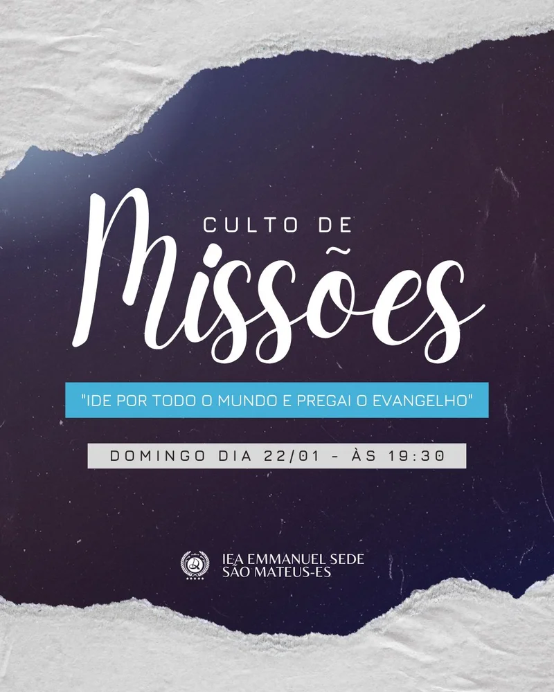 Flyer Gospel | Culto de Missões – “Ide por Todo o Mundo e Pregai o ...
