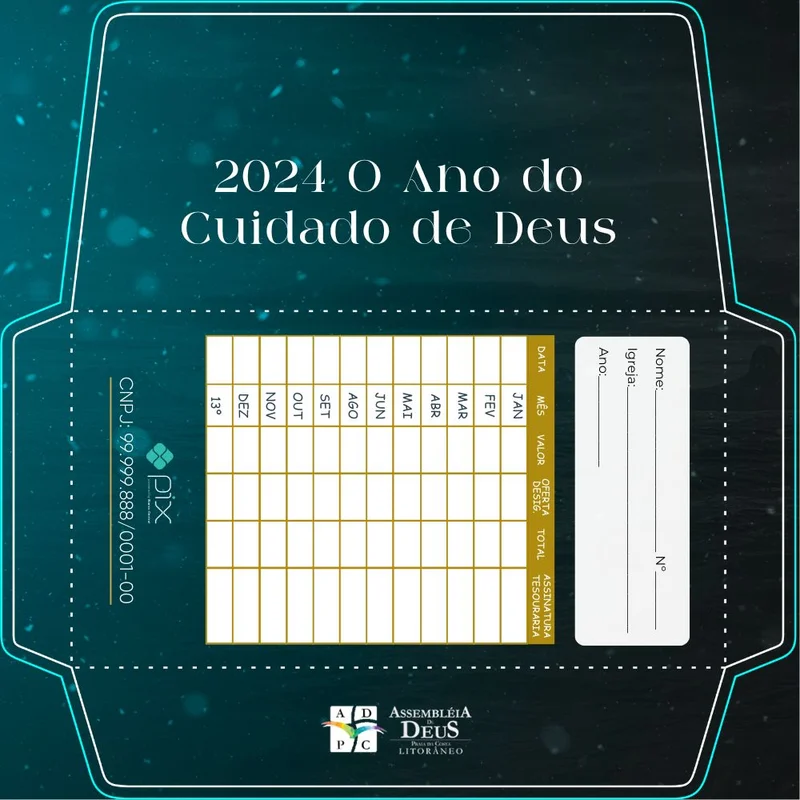 Envelope Gospel | Envelope de Dízimos Fim de Ano | Arte Editável Canva ...