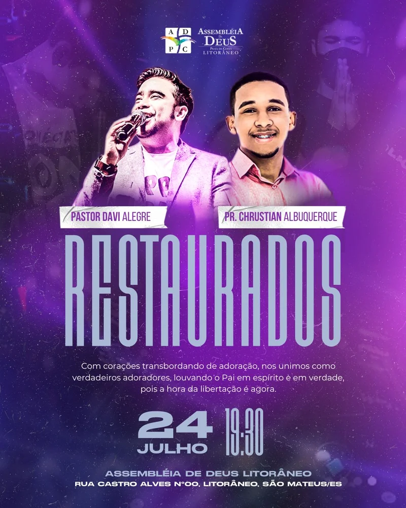 Design Cristão | Restaurados | Evento de Restauração | Louvor e ...
